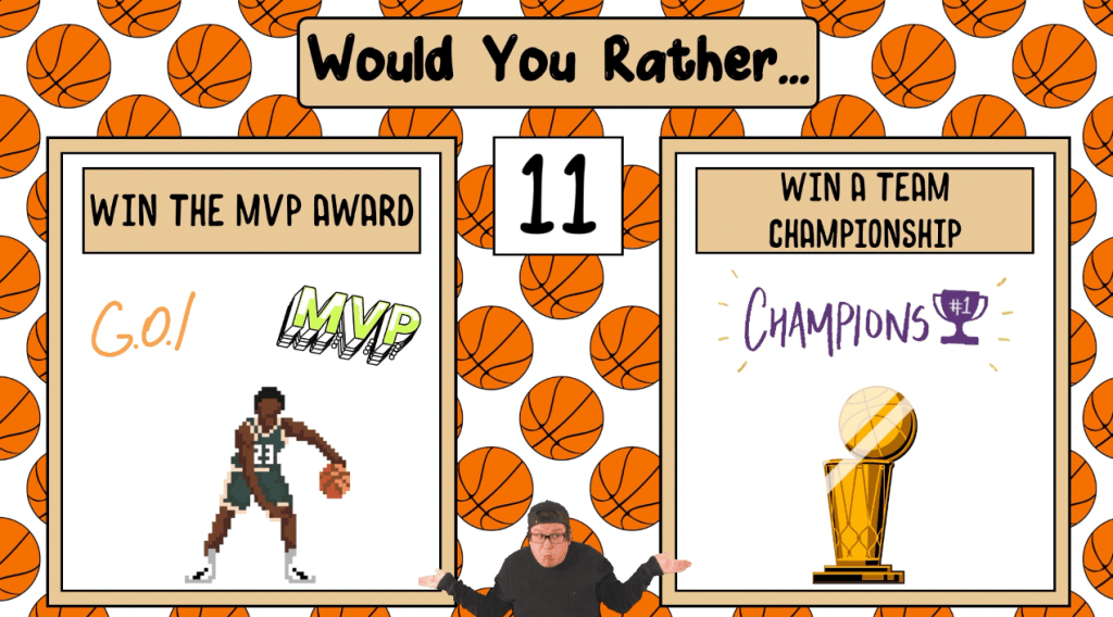 Basketball PE Games: Would You Rather? Warm Up & Brain Break Activity